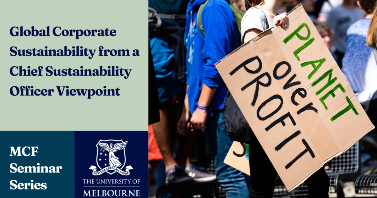 Melbourne Connect | MCF Seminar Series: Global Corporate…